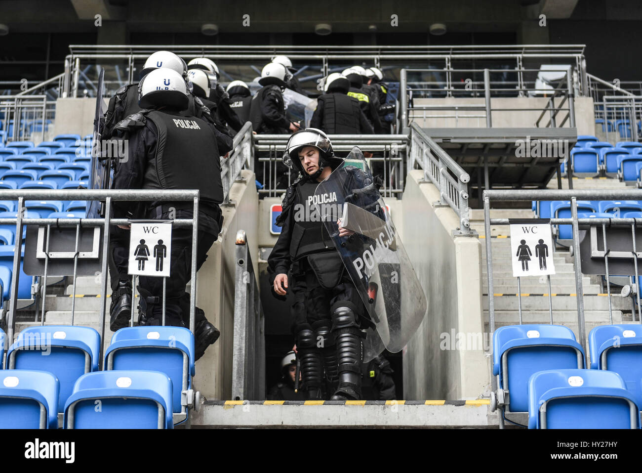 Poznan, Poland. 30th March 2017. Members of police forces train on ...