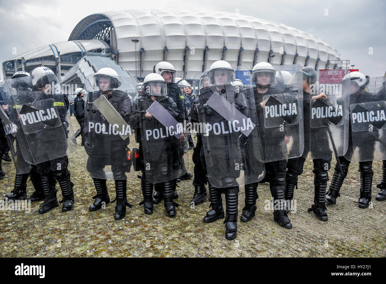 Poznan, Poland. 30th March 2017. Members of police forces train on ...
