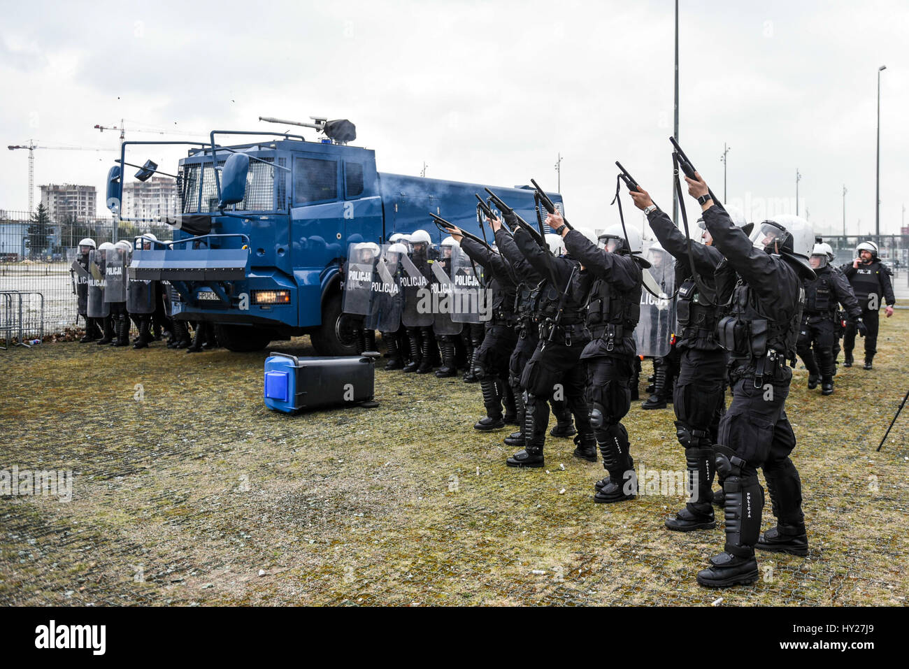 Poznan, Poland. 30th March 2017. Members of police forces train on ...