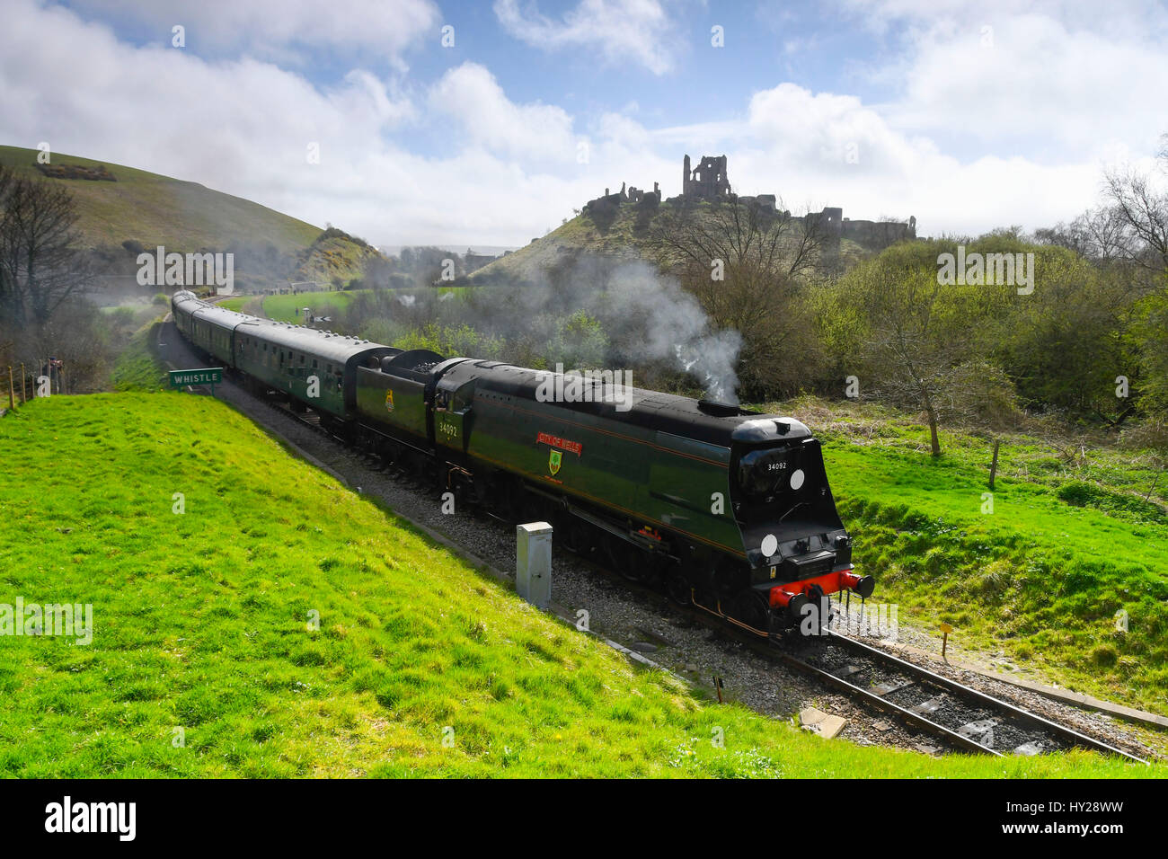 Corfe Castle, Dorset, UK. 31st Mar, 2017. The Swanage Railway hosting a ...
