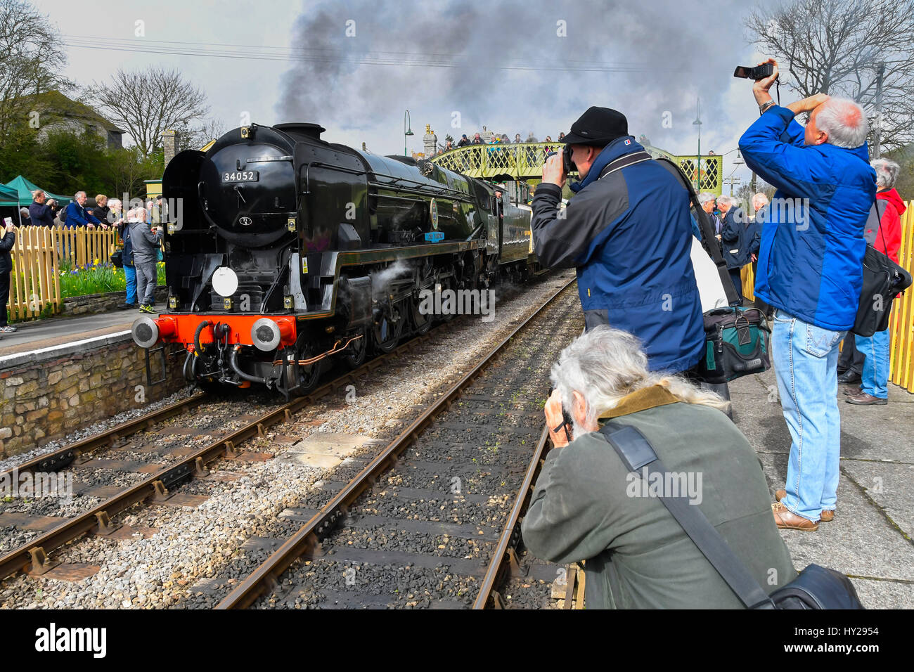 Corfe Castle, Dorset, UK. 31st Mar, 2017. The Swanage Railway hosting a ...