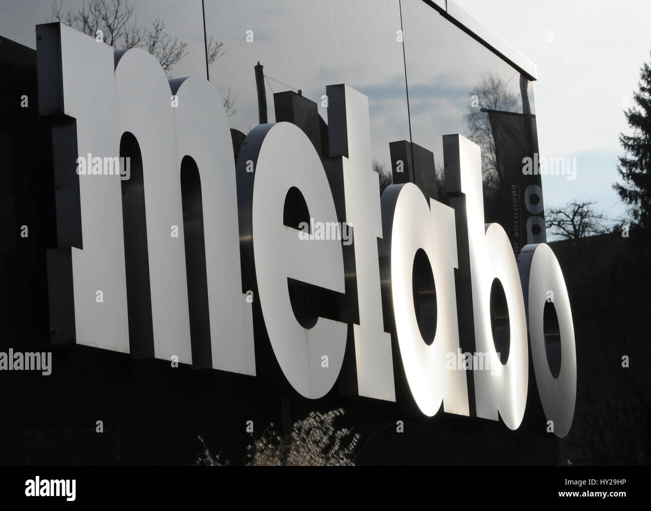 Nuertingen, Germany. 23rd Mar, 2017. The corporate logo of Metabo seen ...
