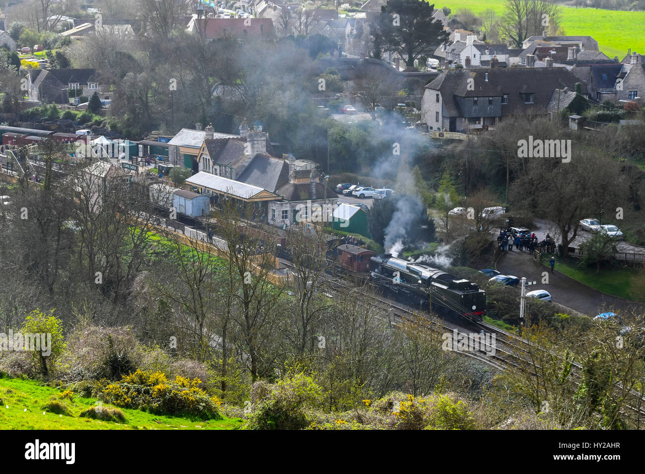 Preserved steam freight train hi-res stock photography and images - Alamy