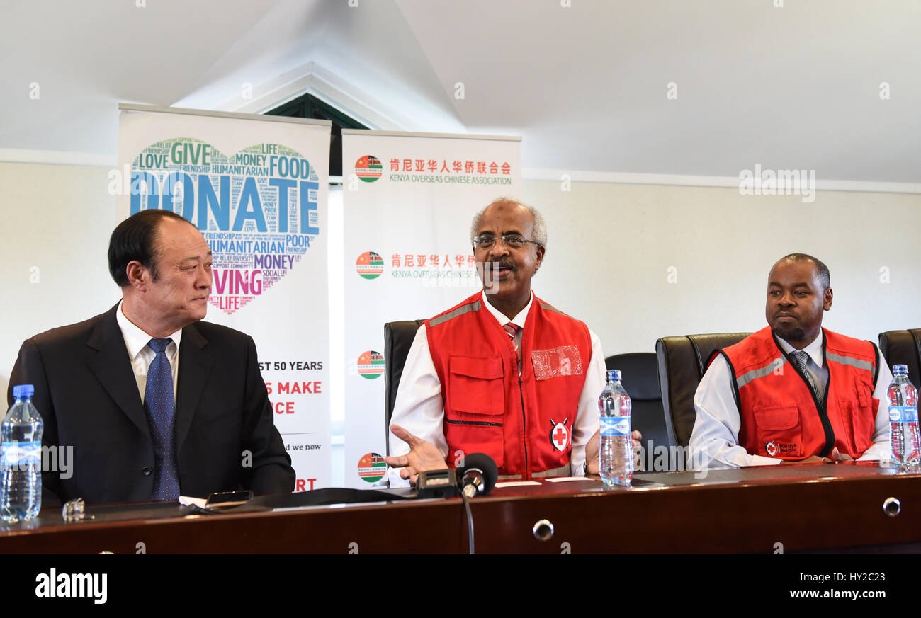 Nairobi, Kenya. 31st Mar, 2017. Kenya Red Cross Secretary General Abbas ...