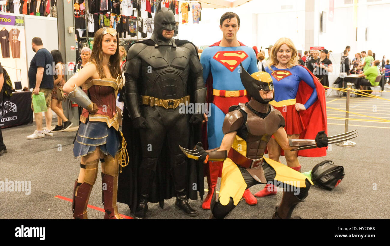 Adelaide, Australia. 1st Apr, 2017. Comic enthusiasts dress in their ...