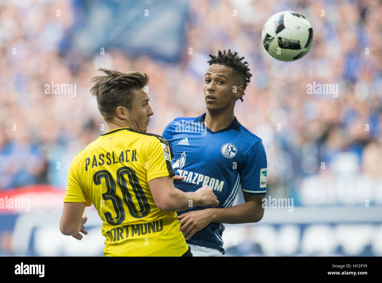 Veltins Arena, Gelsenkirchen, Germany. 01st Apr, 2017. Schalke's Thilo ...
