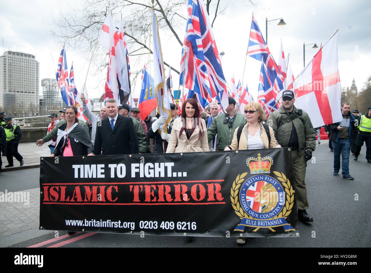 London UK 01 April 2017 The EDL (English Defence League) and Britain ...