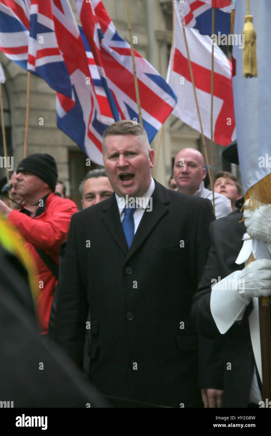 London UK 01 April 2017 The EDL (English Defence League) and Britain ...