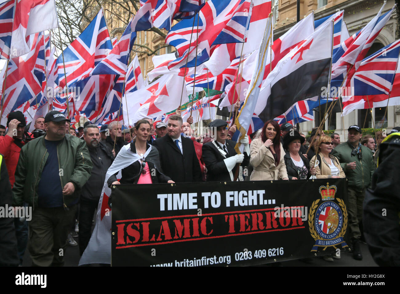 London UK 01 April 2017 The EDL (English Defence League) and Britain ...