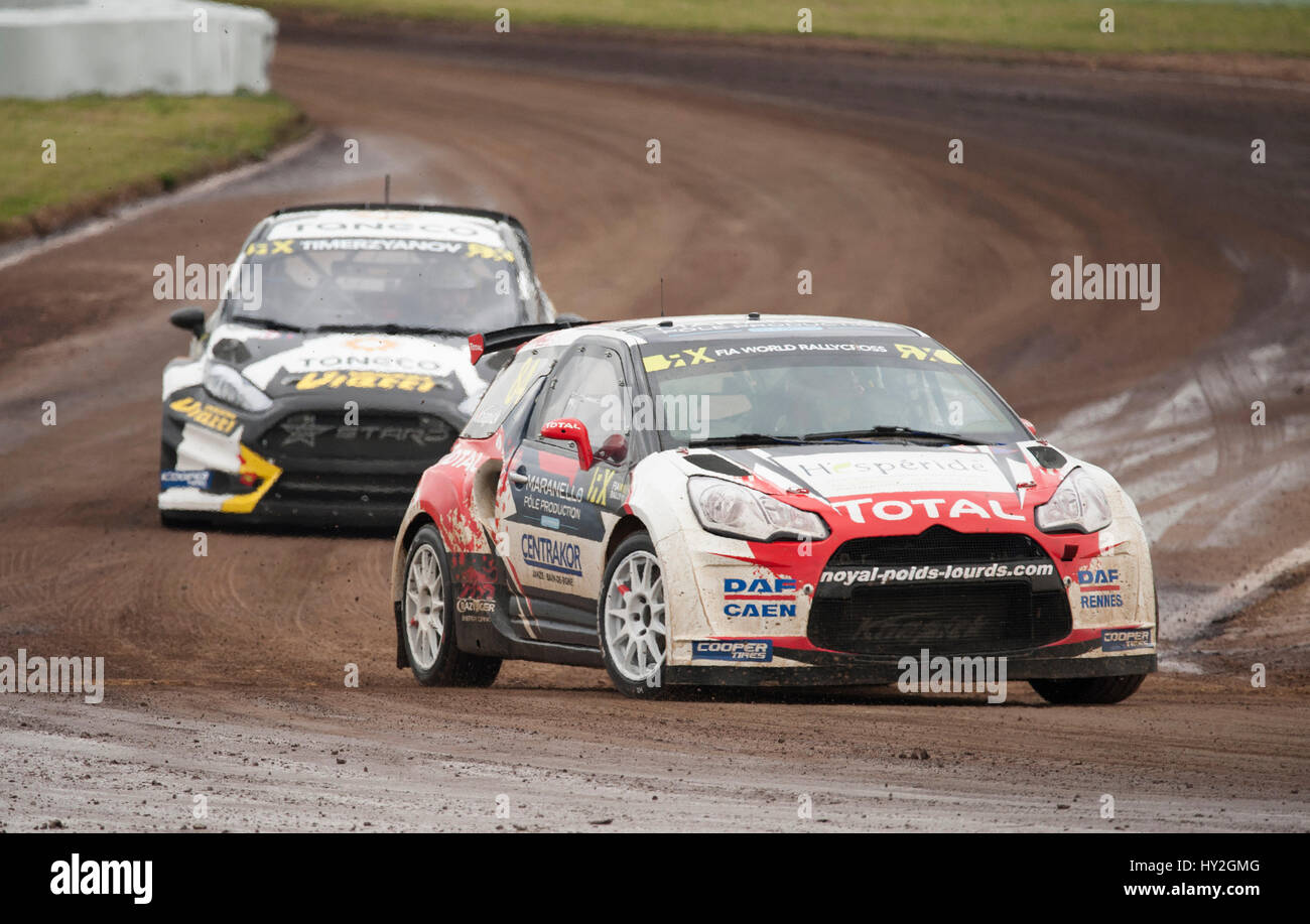 Barcelona, Spain. 1 April, 2017. The Citröen DS3 World RX car driven by ...