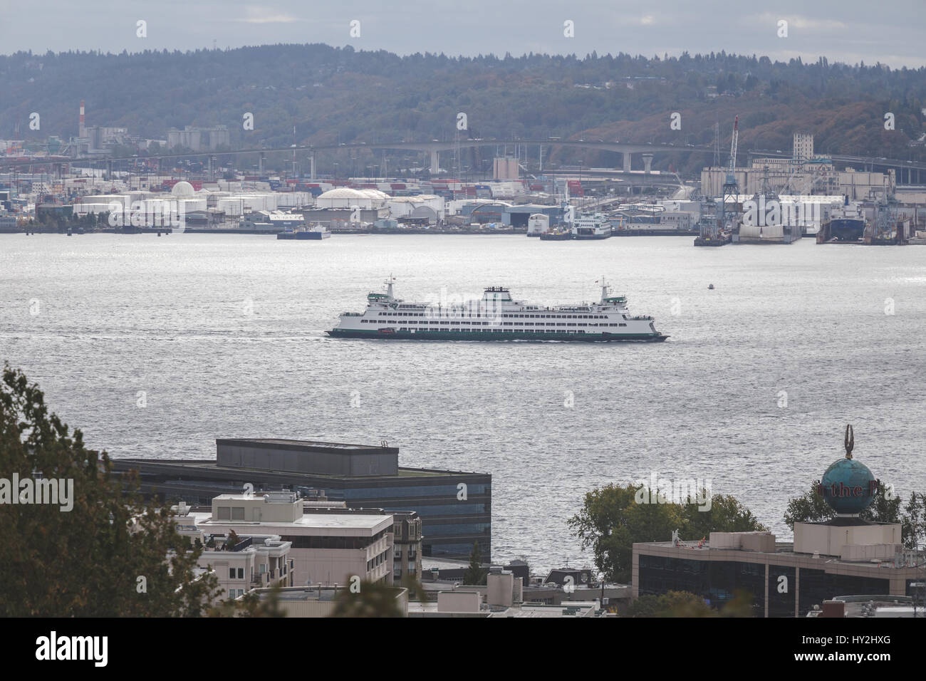 Ship in water near downtown Seattle, Washington, USA Stock Photo - Alamy
