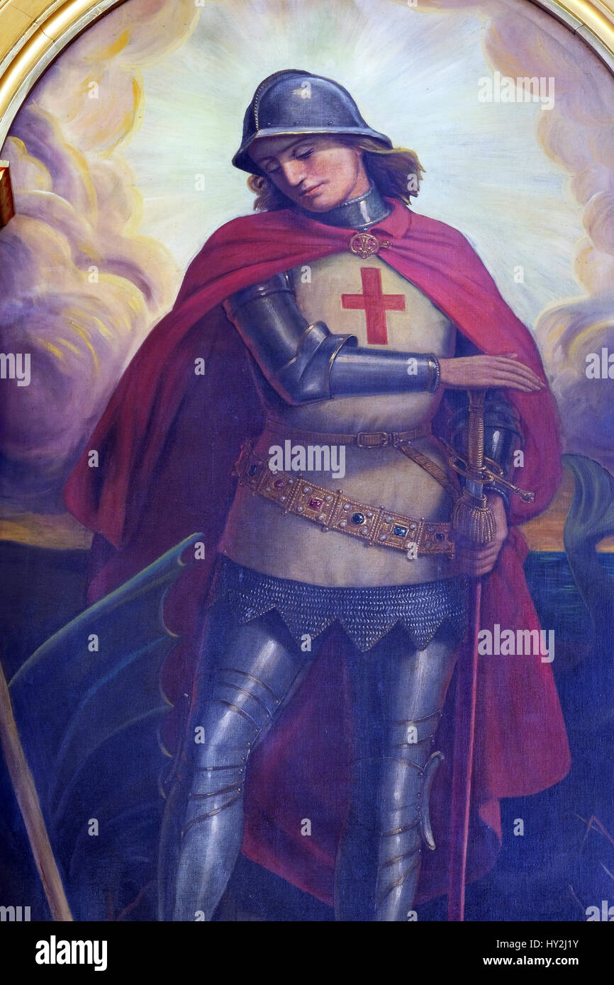 Saint George, altarpiece in the Basilica of the Sacred Heart of Jesus ...