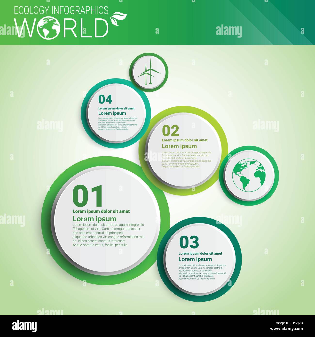 World Environmental Protection Green Energy Ecology Infographics Banner ...
