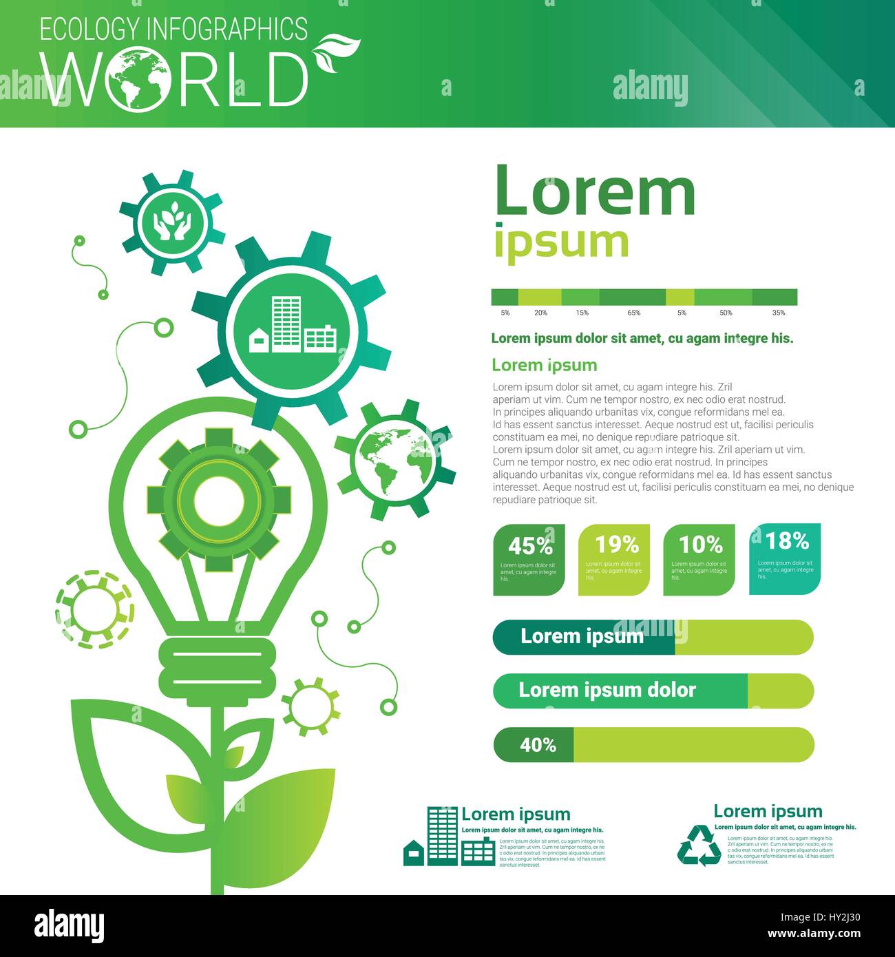 World Environmental Protection Green Energy Ecology Infographics Banner ...