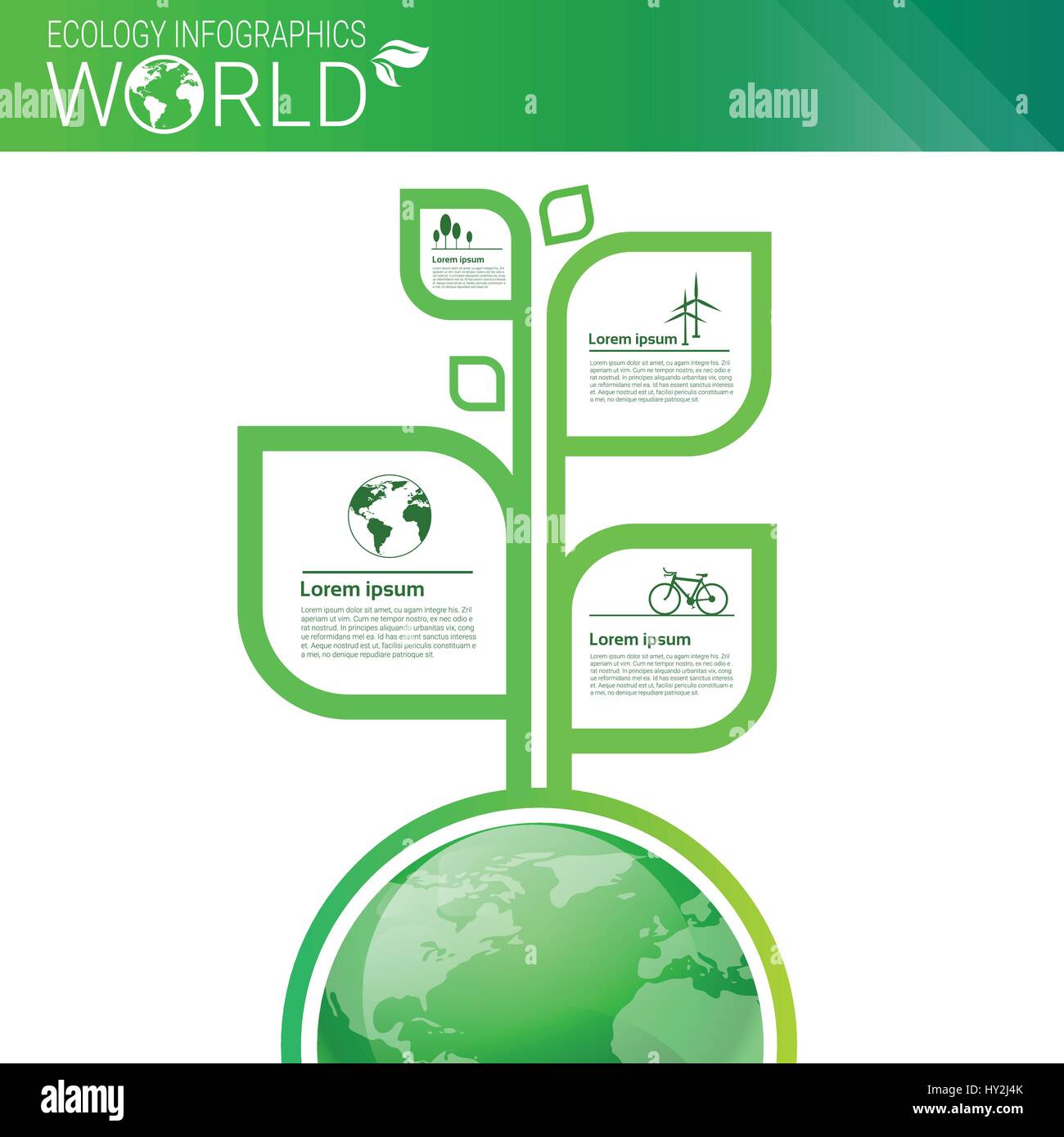 World Environmental Protection Green Energy Ecology Infographics Banner ...
