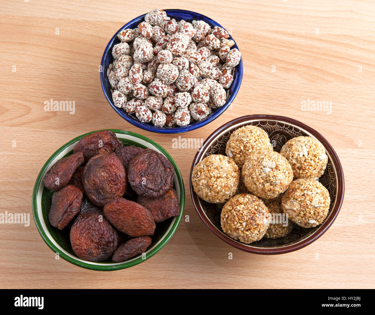 Oriental sweets in bowls on a table Stock Photo - Alamy