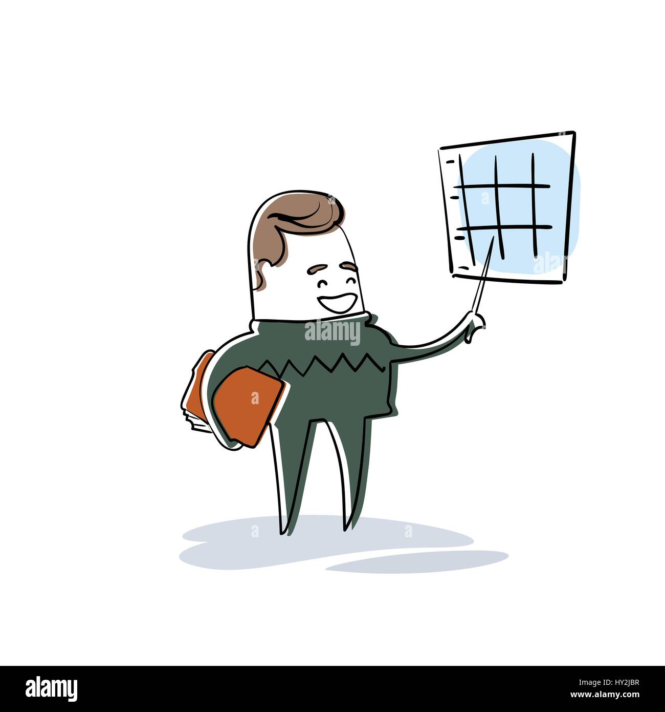 Cartoon character chart graph hi-res stock photography and images - Alamy