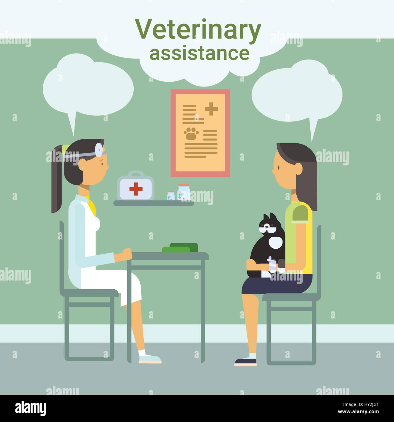 Working in an animal hospital Stock Vector Images - Alamy