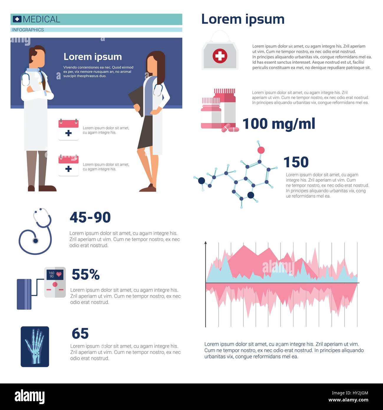 Health Medicine Infographics Information Banner With Copy Space Stock ...