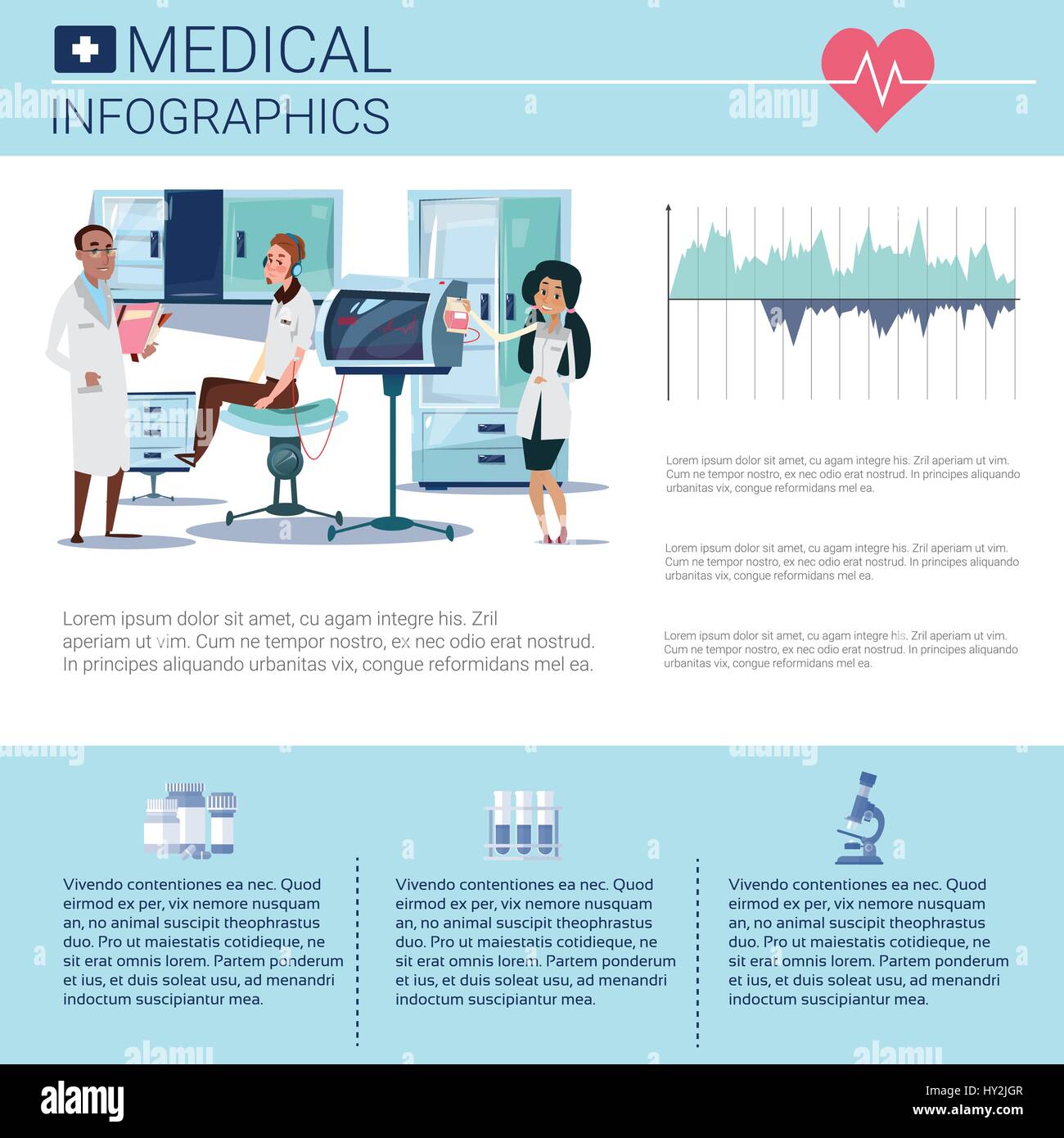 Health Medicine Infographics Information Banner With Copy Space Stock ...