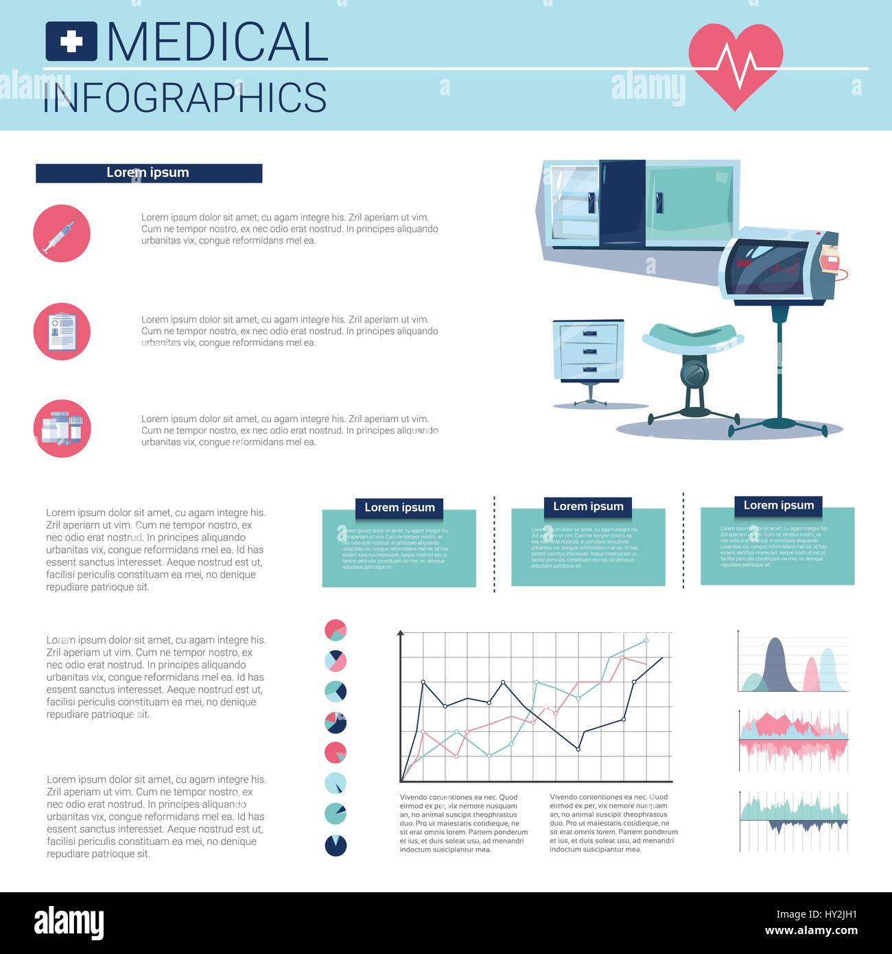 Health Medicine Infographics Information Banner With Copy Space Stock ...