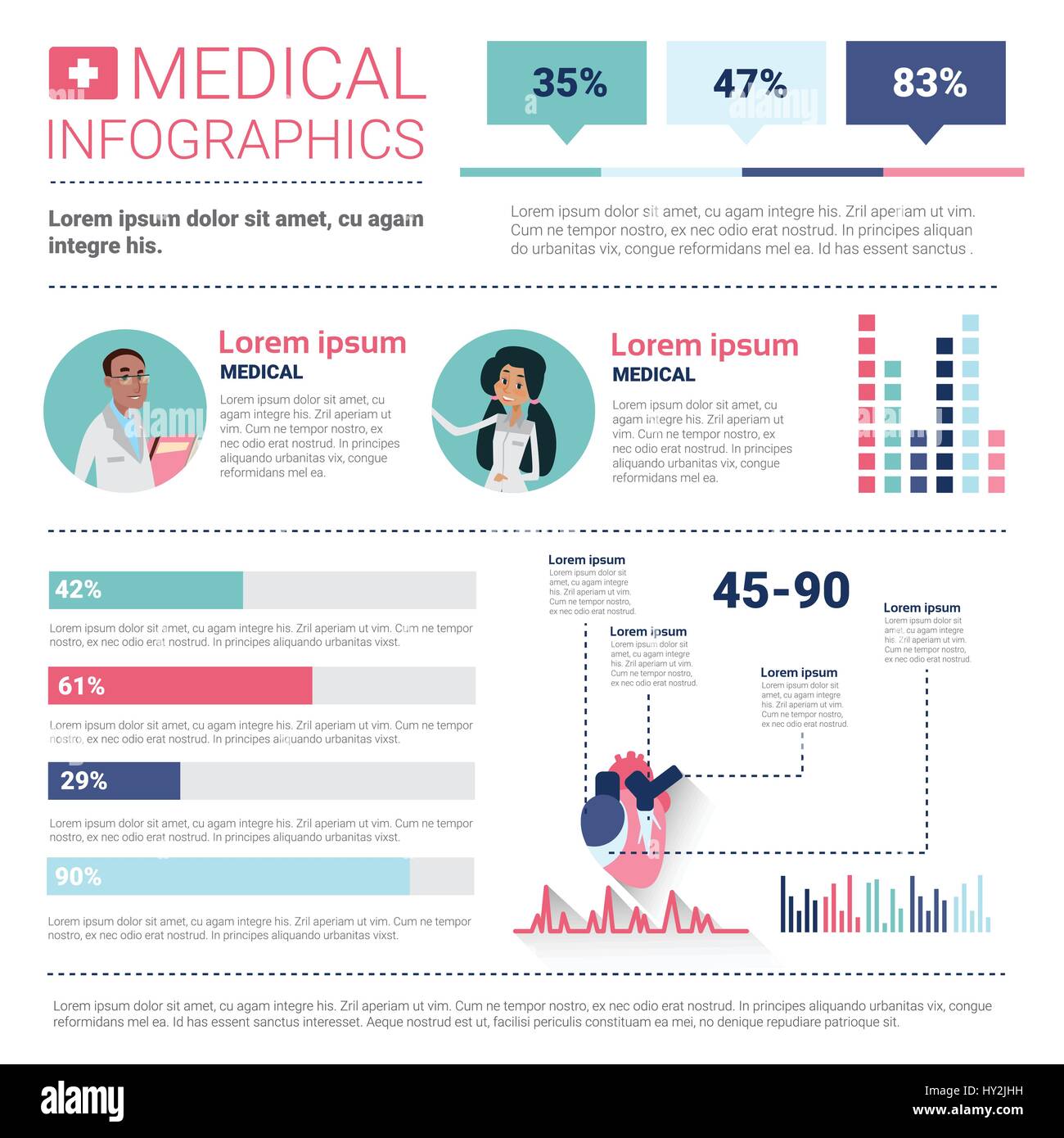Health Medicine Infographics Information Banner With Copy Space Stock ...
