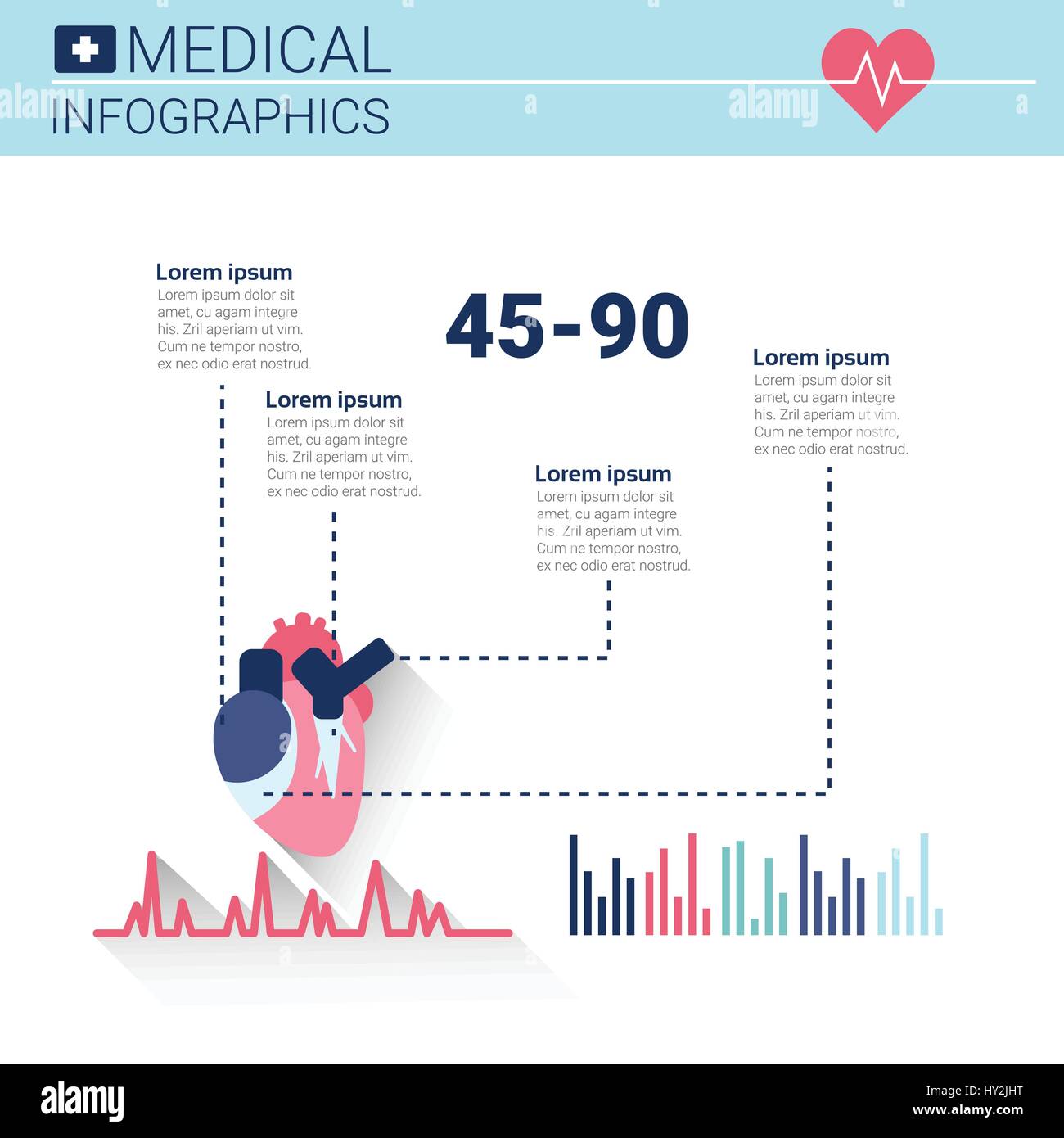 Health Medicine Infographics Information Banner With Copy Space Stock ...