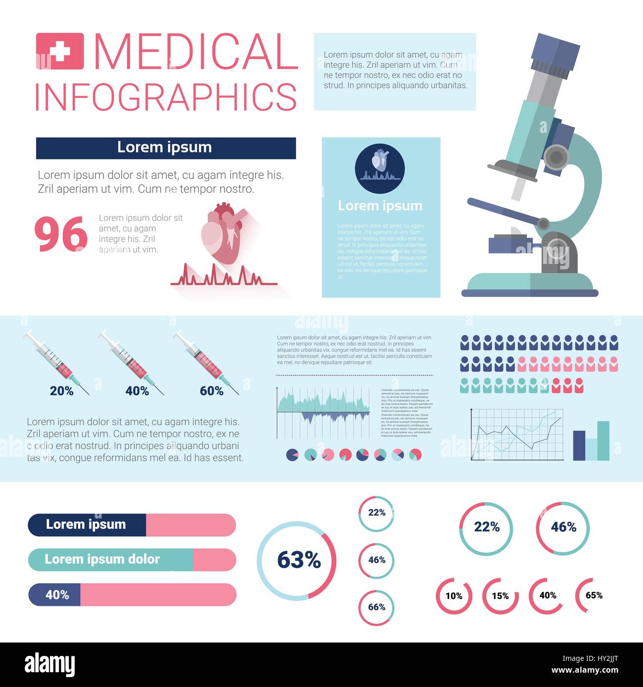 Health Medicine Infographics Information Banner With Copy Space Stock ...
