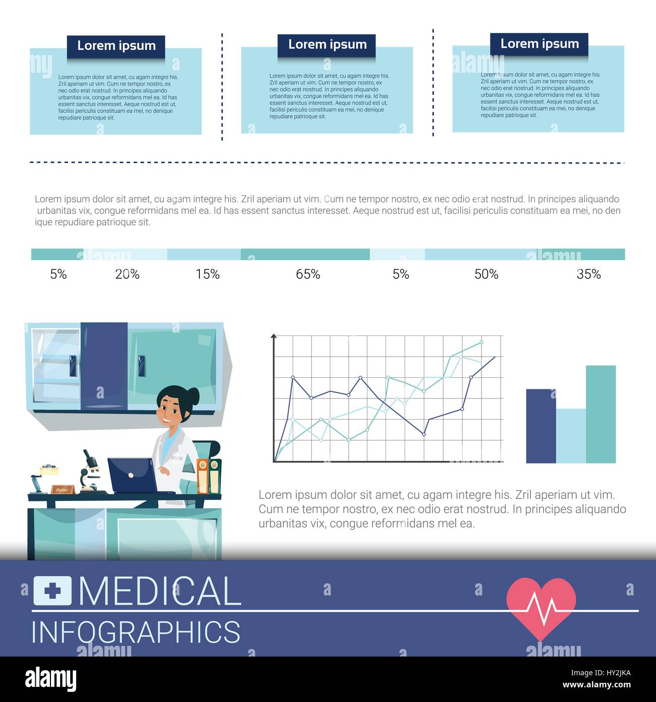 Health Medicine Infographics Information Banner With Copy Space Stock ...