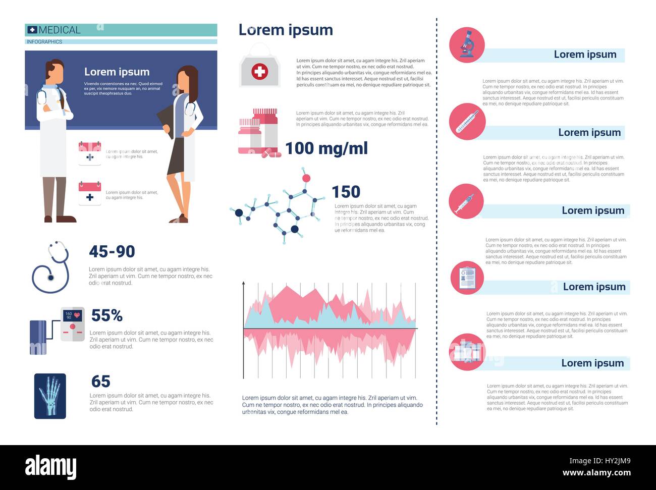 Health Medicine Infographics Information Banner With Copy Space Stock ...