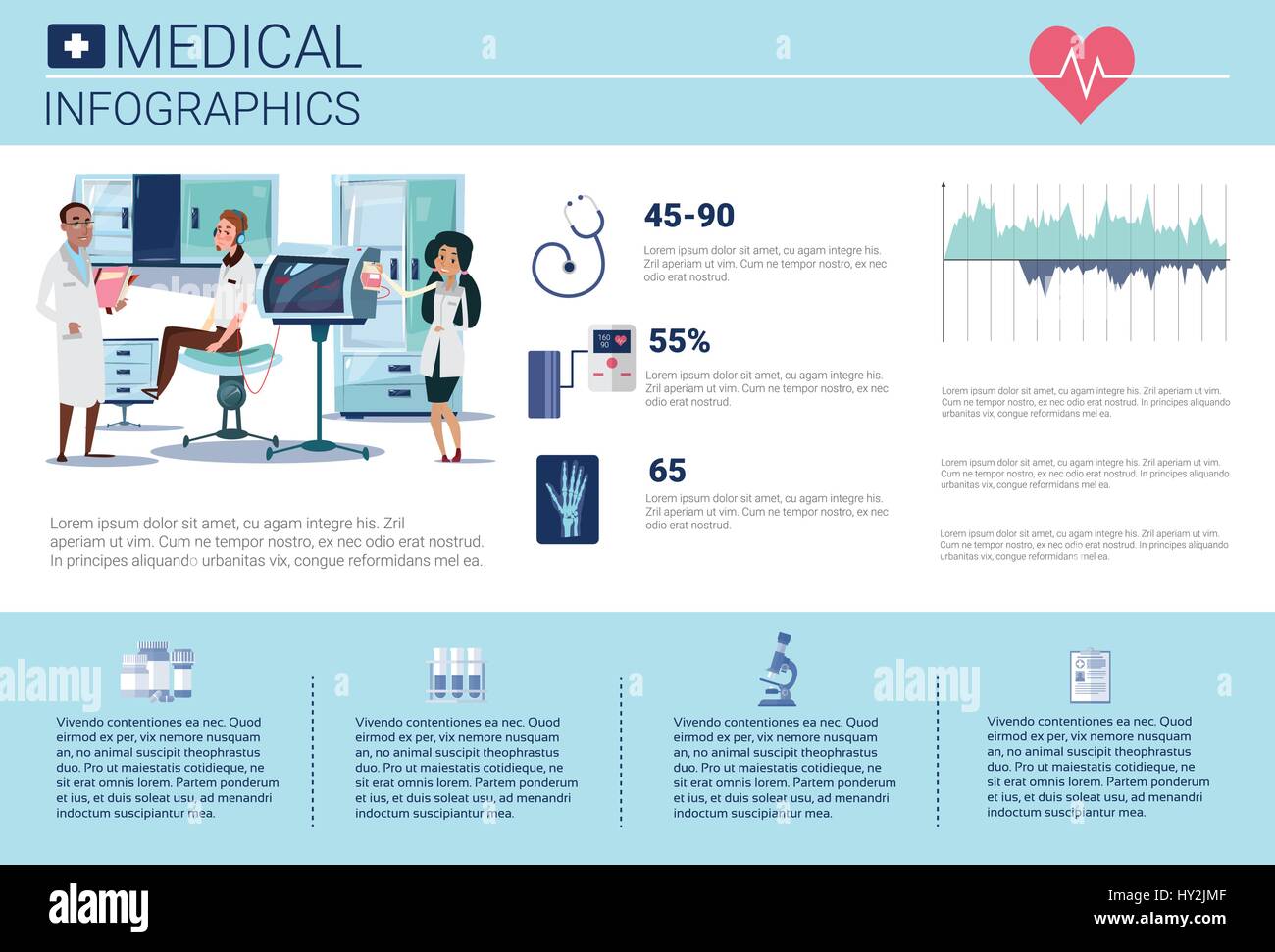 Health Medicine Infographics Information Banner With Copy Space Stock ...