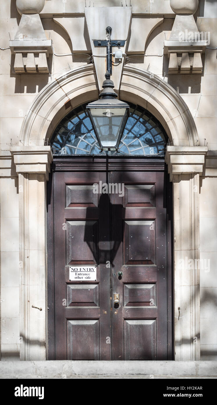 'No entry' door at St John's concert hall, Westminster, London, England ...