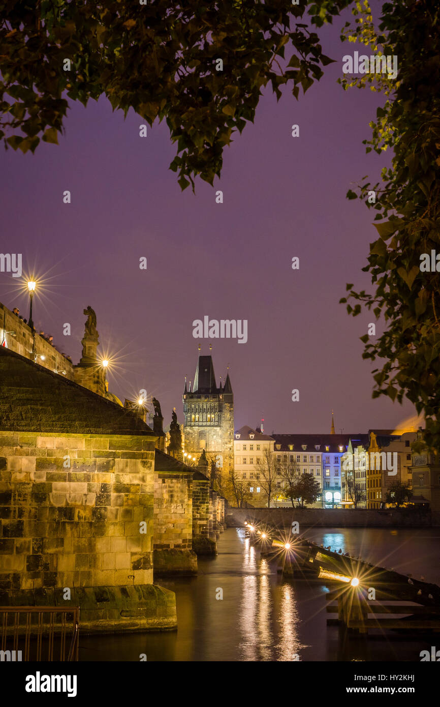 Charles bridge reflections in water hi-res stock photography and images ...