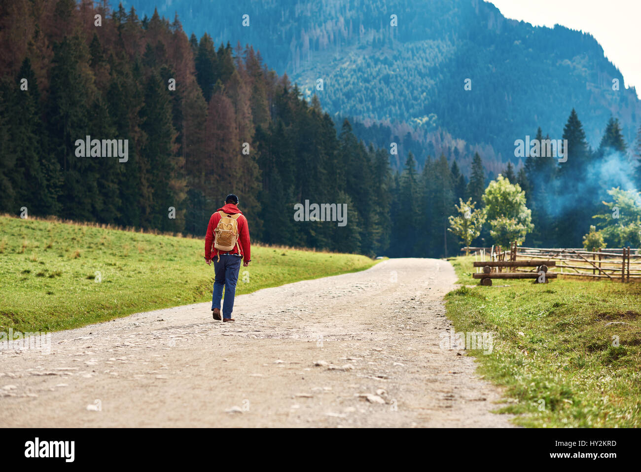 Walking along road hi-res stock photography and images - Alamy