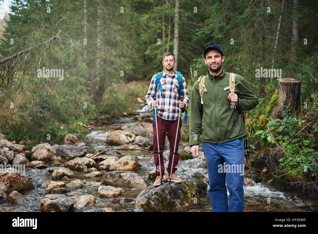 Two friends hiking hi-res stock photography and images - Alamy