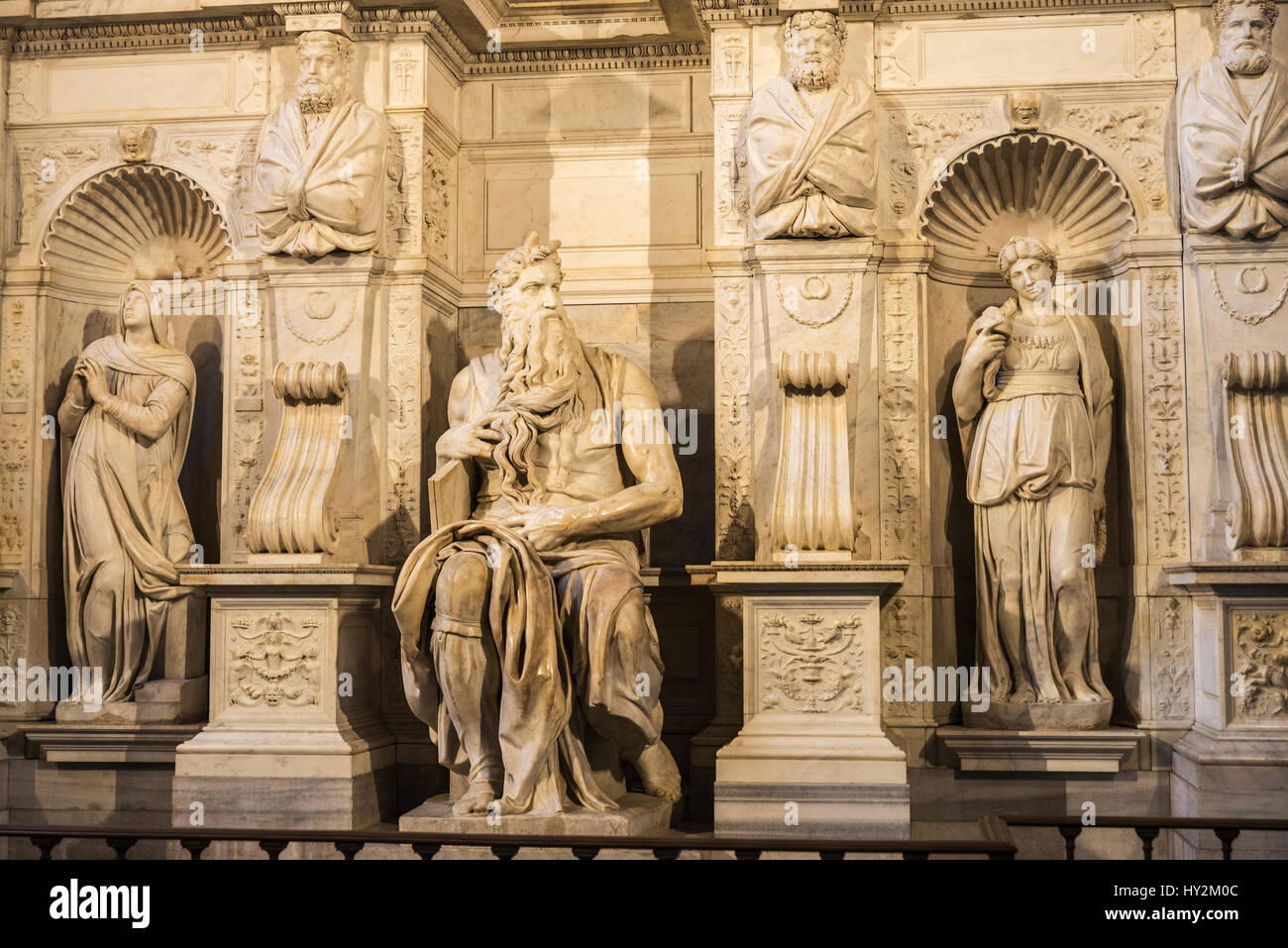 Marble sculpture of moses by michelangelo hi-res stock photography and ...