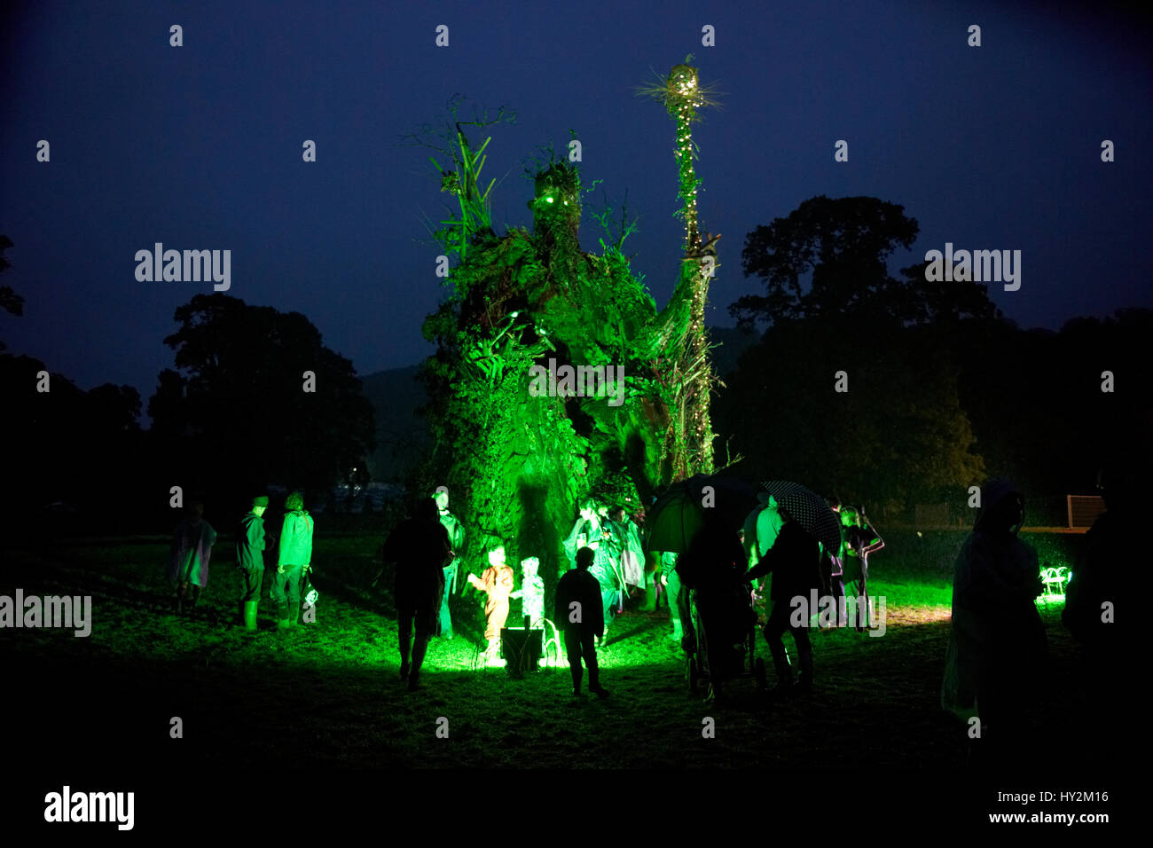 Green Man Statue, Green Man Festival, Wales Stock Photo - Alamy
