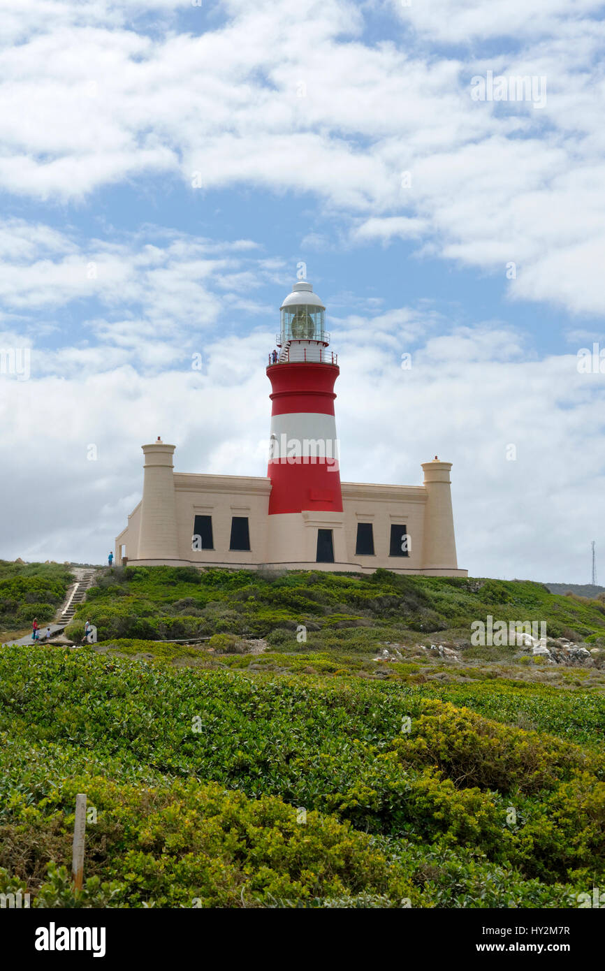 Cape Agulhas Lighthouse, Agulhas,Western Cape, South Africa Stock Photo ...