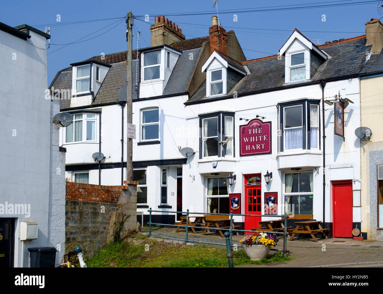 Dawlish a seaside town in South Devon England UK White Hart Pub Stock ...