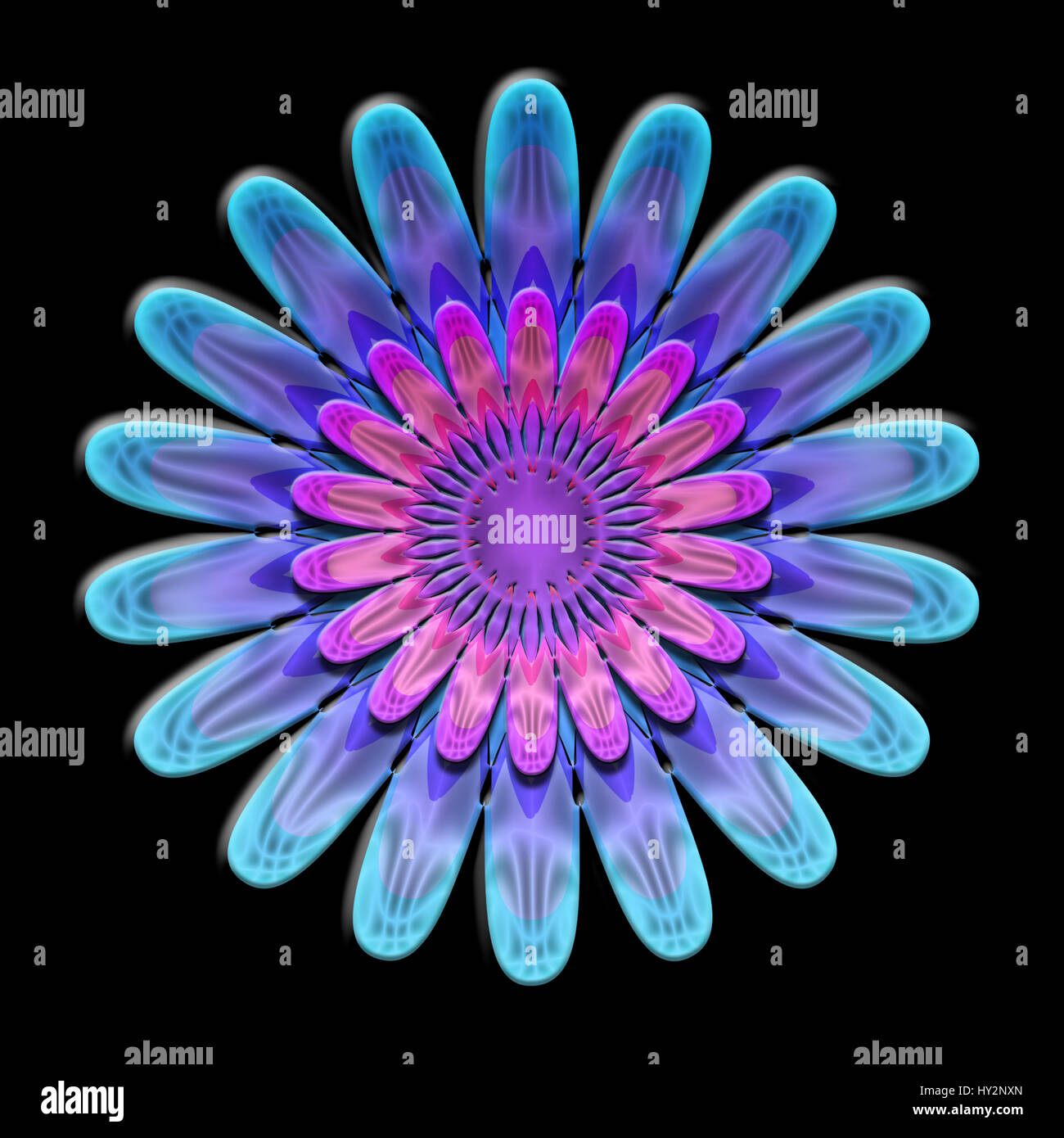 Digital 3d artwork depicting an abstract flower Stock Photo - Alamy