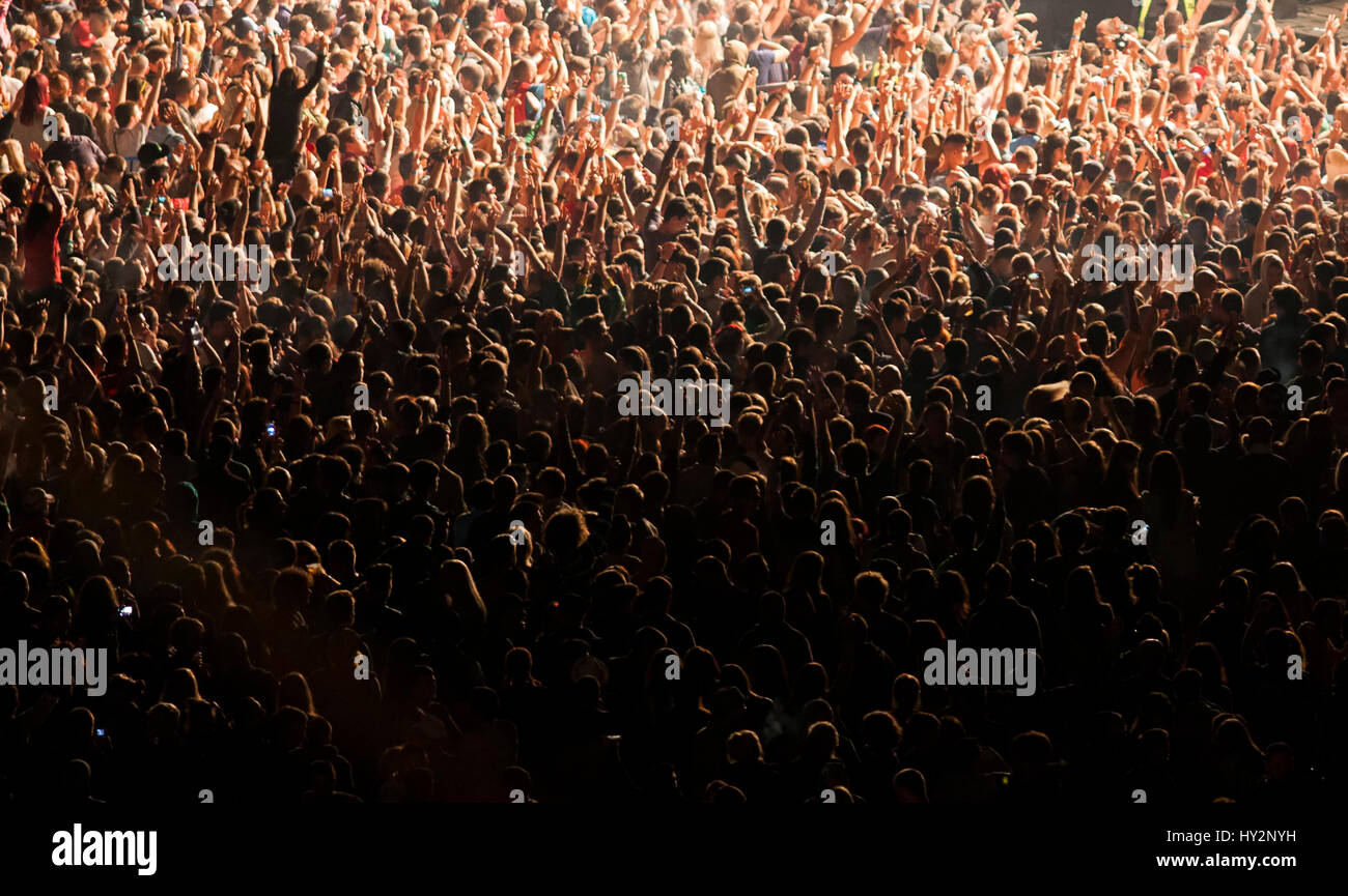 crowd at concert - summer music festival Stock Photo - Alamy