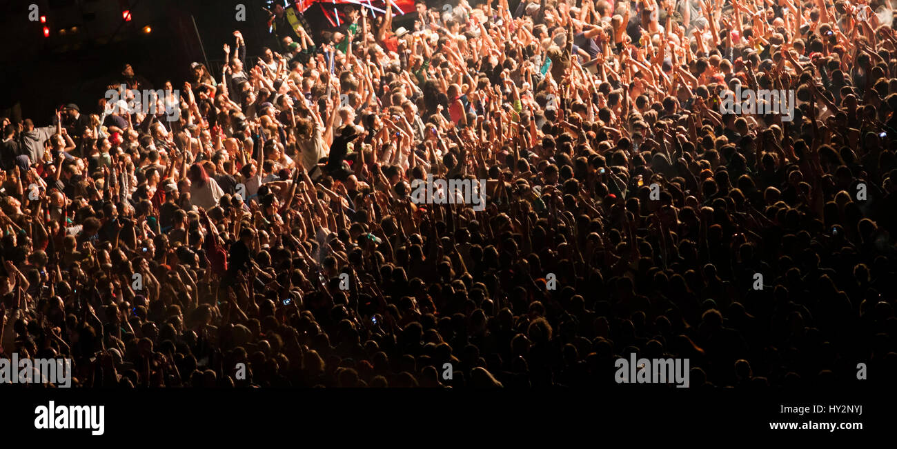 crowd at concert - summer music festival Stock Photo - Alamy