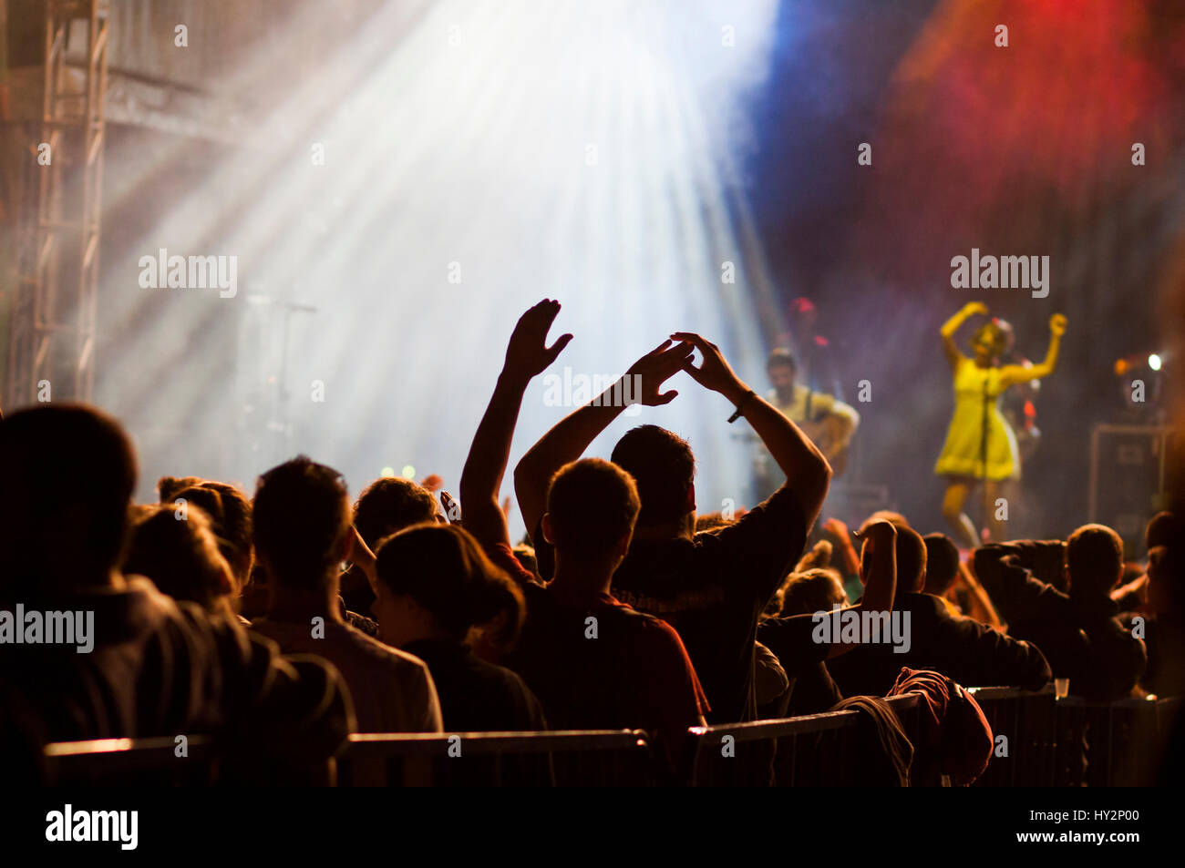 crowd at concert - summer music festival Stock Photo - Alamy