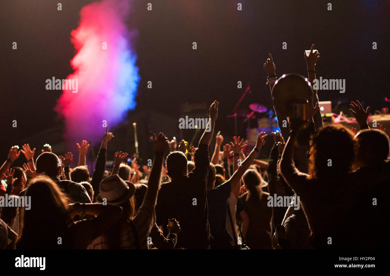 crowd at concert - summer music festival Stock Photo - Alamy