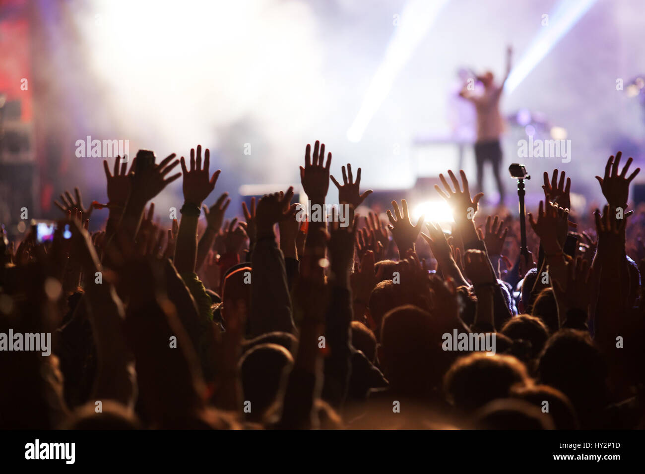 crowd at concert - summer music festival Stock Photo - Alamy