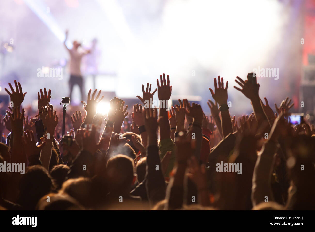 crowd at concert - summer music festival Stock Photo - Alamy