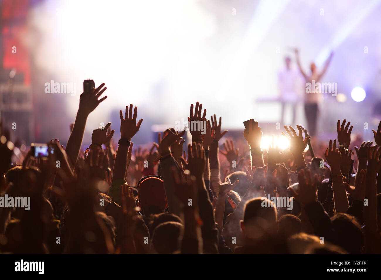 crowd at concert - summer music festival Stock Photo - Alamy