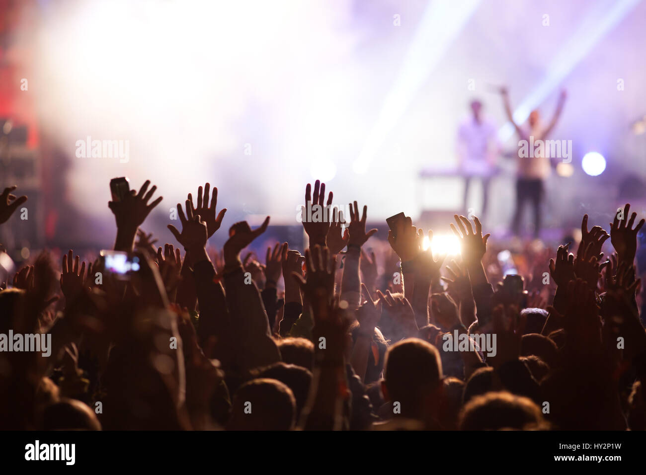 crowd at concert - summer music festival Stock Photo - Alamy