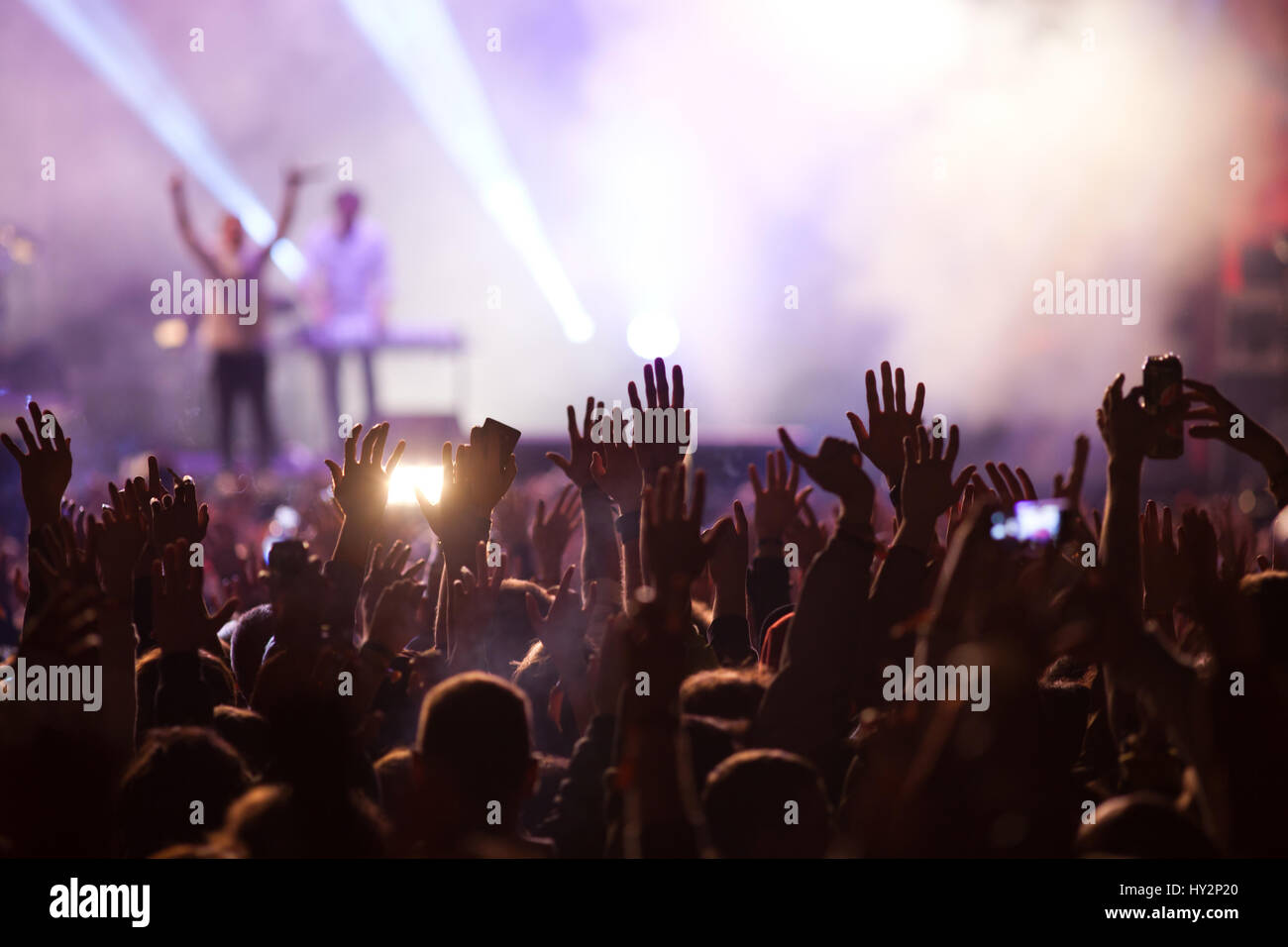 crowd at concert - summer music festival Stock Photo - Alamy