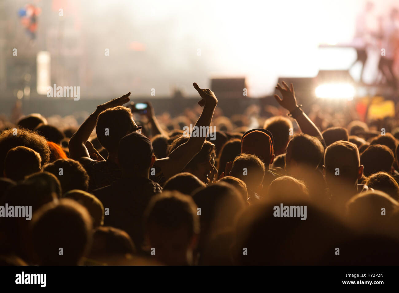 crowd at concert - summer music festival Stock Photo - Alamy